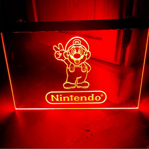 Other | Nintendo Led Neon Light Sign 8x12 | Poshmark